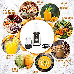 Moss & Stone 2 in 1 Personal Blender with Additional Blender Cups, Amazing Bullet Blenders For Making Smoothie, Mini Blender, White & Black Juice Blender & Smoothie Maker