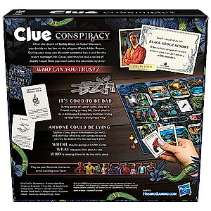 Clue Conspiracy Board Game for Adults and Teens, Great Halloween Party Game, Secret Role Strategy Games, Ages 14+, 4-10 Players, 45 Minutes, Mystery & Party Games