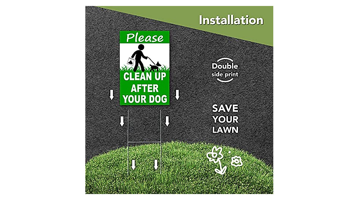 No Dog Poop Signs - Keep Your Yard Clean and Happy