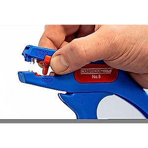 WEICON Wire Stripper No. 5 /Wire Stripper Adjustable 24-10 AWG (0.2-6.0 mm²) /Wire Stripping Pliers with Side Cutter up to 2.0 mm/for Round Cables