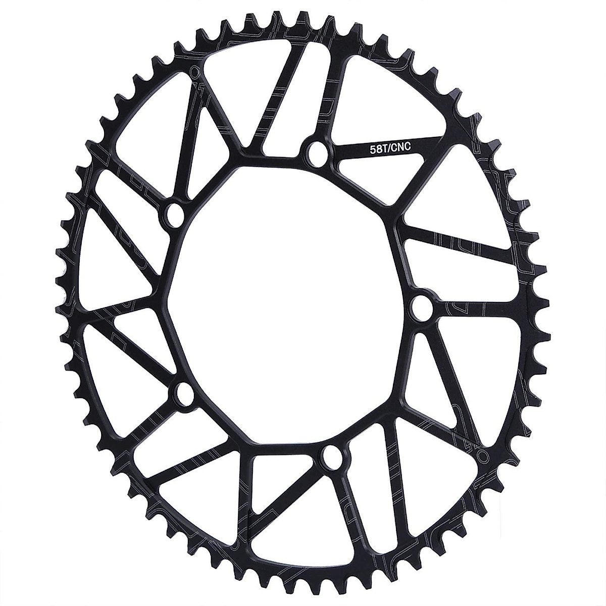 130 BCD Chainring, Aluminium Alloy Bicycle Narrow Wide Chainring Bike Chain Wheel Crank Plates Chainwheel 50T 52T 54T 56T 58T Accessories Repair Spare Parts Single Disc Sprocket for Road Mountain Bike