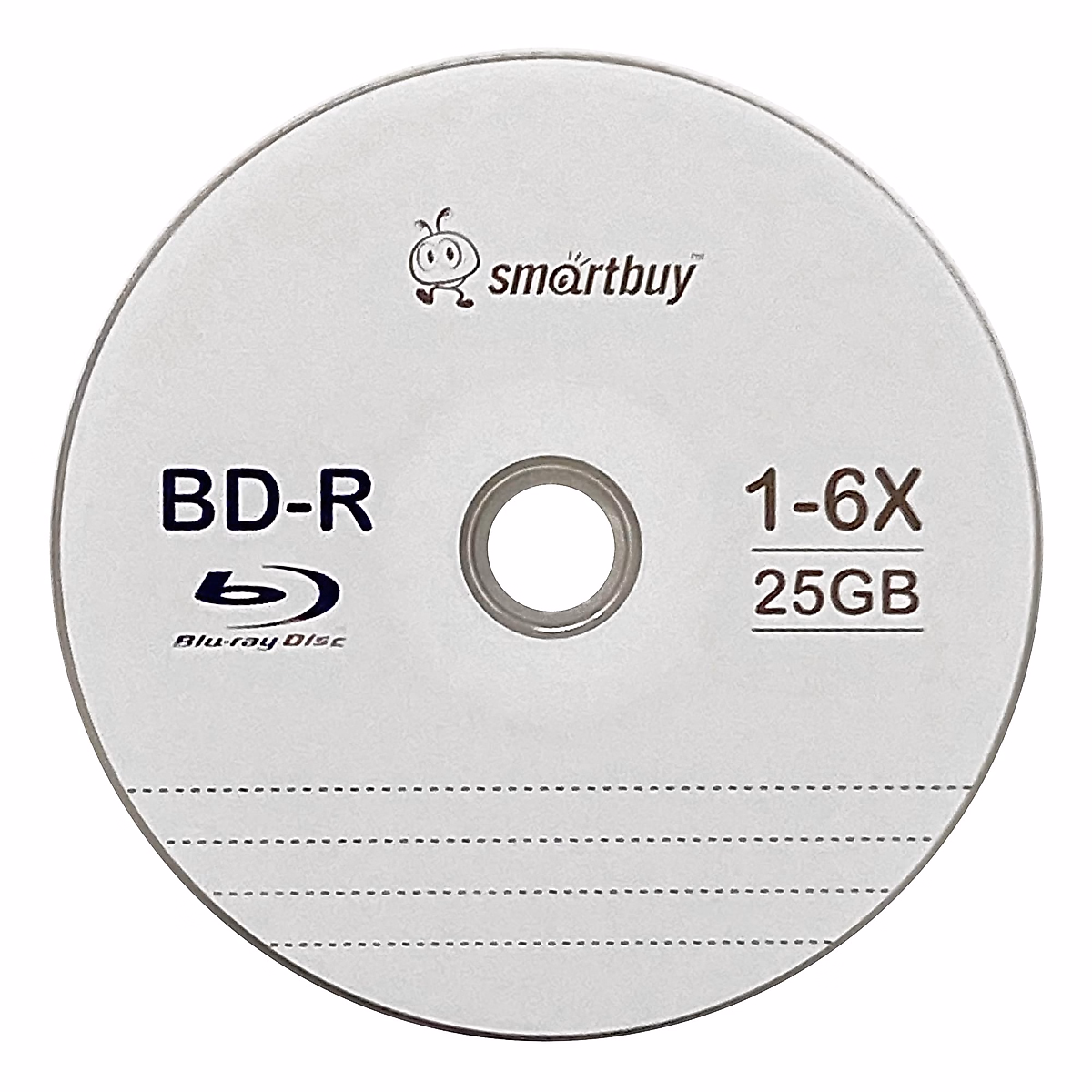Smartbuy 50-disc 25GB 6X BD-R Blu-Ray Logo Top Blank Media Record Disc + Black Permanent Marker