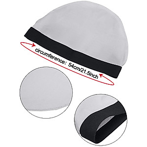 SATINIOR 8 Pieces Silky Durag Caps Elastic Wave Cap Long Tail Headwraps Wide Straps Waves (Red, Grey, Black, Royal Blue), Large