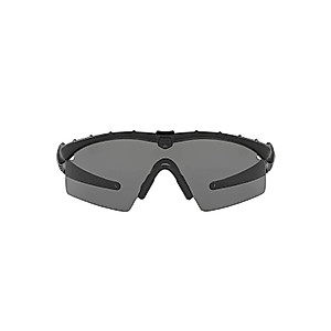 Oakley Men's Oo9046 M Frame 2.0 Strike Shield Sunglasses, Matte Black/Grey, 30 mm