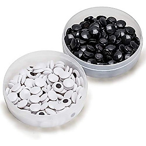 Medium Magnetic 19x19 Go Chess Set Game 11Inch/28cm Portable with Single Convex Plastic Stones and Go Board Classic Chinese Strategy for Kids & Adult