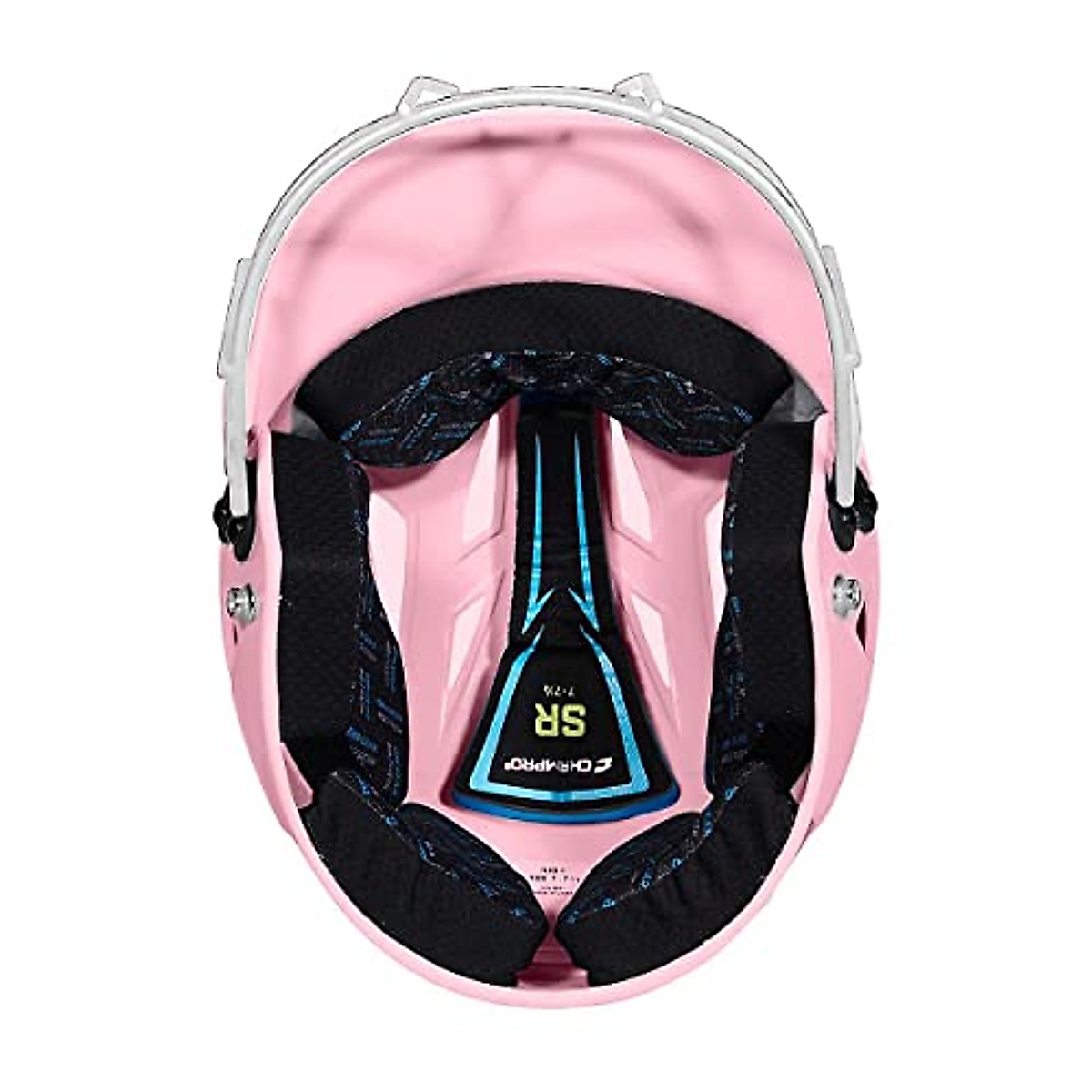 Champro Rise Pro Girls Softball Batting Helmet with Face Guard - Girls Softball Helmets - Bio Fresh/DRI-Gear Moisture Wicking Pad Liner - Pink, Senior