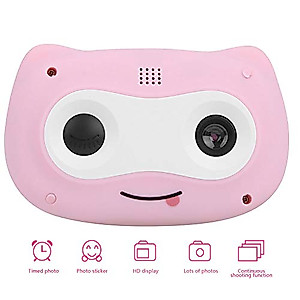 Sazao Children Camera, Largecapacity Battery Life High Definition Digital Mini Camera, Lovely Mini for Childrfen Kids Girls(Pink)
