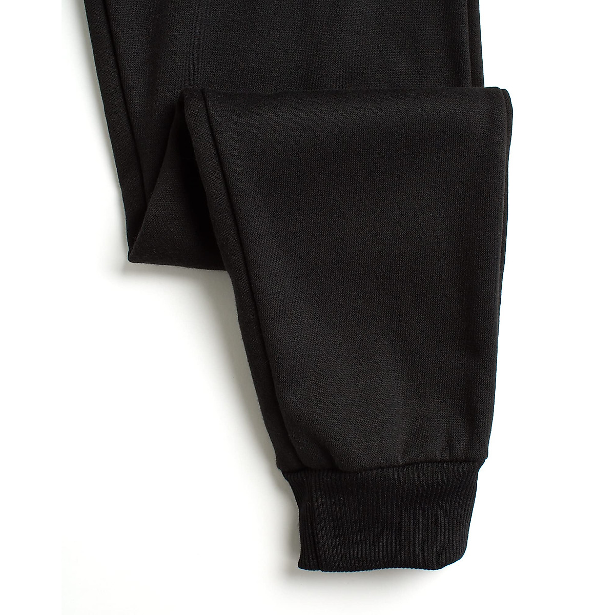 Real Love Girls' Jogger Set - 2 Piece Basic Fleece Solid Full Zip Hoodie and Sweatpants (Size: 7-16), Size 10-12, Black