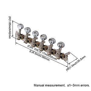 BQLZR Chrome 12 String Acoustic Guitar Machine Heads 6L6R