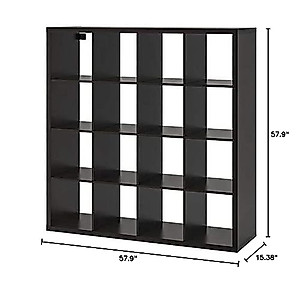 Ikea ' New KALLAX Shelf Unit, Black-Brown (Black, 57 7/8x57 7/8 ")
