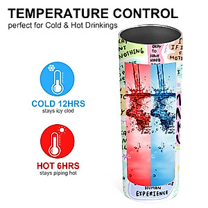 ATHAND 20 Oz Positive Gift for Women,Inspirational Personalized Gift for Women,Straight Travel Mug for Friends Bestie Sister,My Mental Health Breakdown Cup Skinny Tumbler with Lid (Pack of 1)