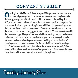 A Year of Ghost Stories Page-A-Day Calendar 2023: Tales of Haunted Houses, Paranormal Investigators, and the Restless Dead