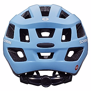 Schwinn Halcyon ERT Bike Helmet for Youth Boys Girls, Ages 8 to 14, Can Fit Head Circumference 54-58 cm, 19 Vents, Removeable Visor, Adjustable Fit, Medium Blue