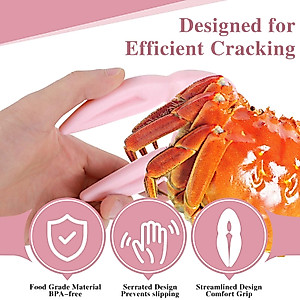 COMNICO Crab Crackers and Tools, 4Pcs Multifunctional Crab Leg Crackers Efficient Lobster Crackers Multicolored Seafood Tools Set Portable Seafood Crackers Crab Legs Utensils Nut Cracker