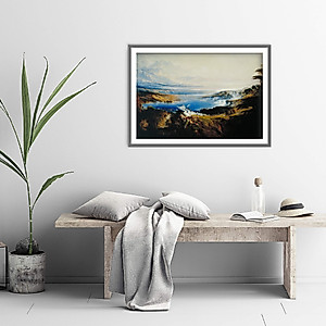John Martin - The Plains of Heaven (1851) - Classic Painting Photo Poster Print Art Gift Home Wall Decor - Religious Nirvana God // Size: 24 x 16 Inches