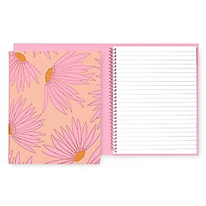 Kate Spade New York Concealed Spiral Notebook with 112 Lined Pages, Pacific Petals