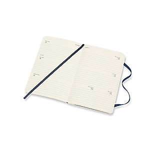 Moleskine Classic 12 Month 2022 Weekly Horizontal Planner, Soft Cover, Pocket (3.5" x 5.5"), Sapphire Blue