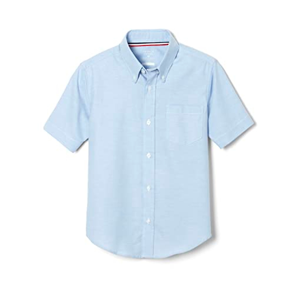 French Toast Boys' Toddler Short Sleeve Oxford Dress Shirt (Standard & Husky), Light Blue, 3T