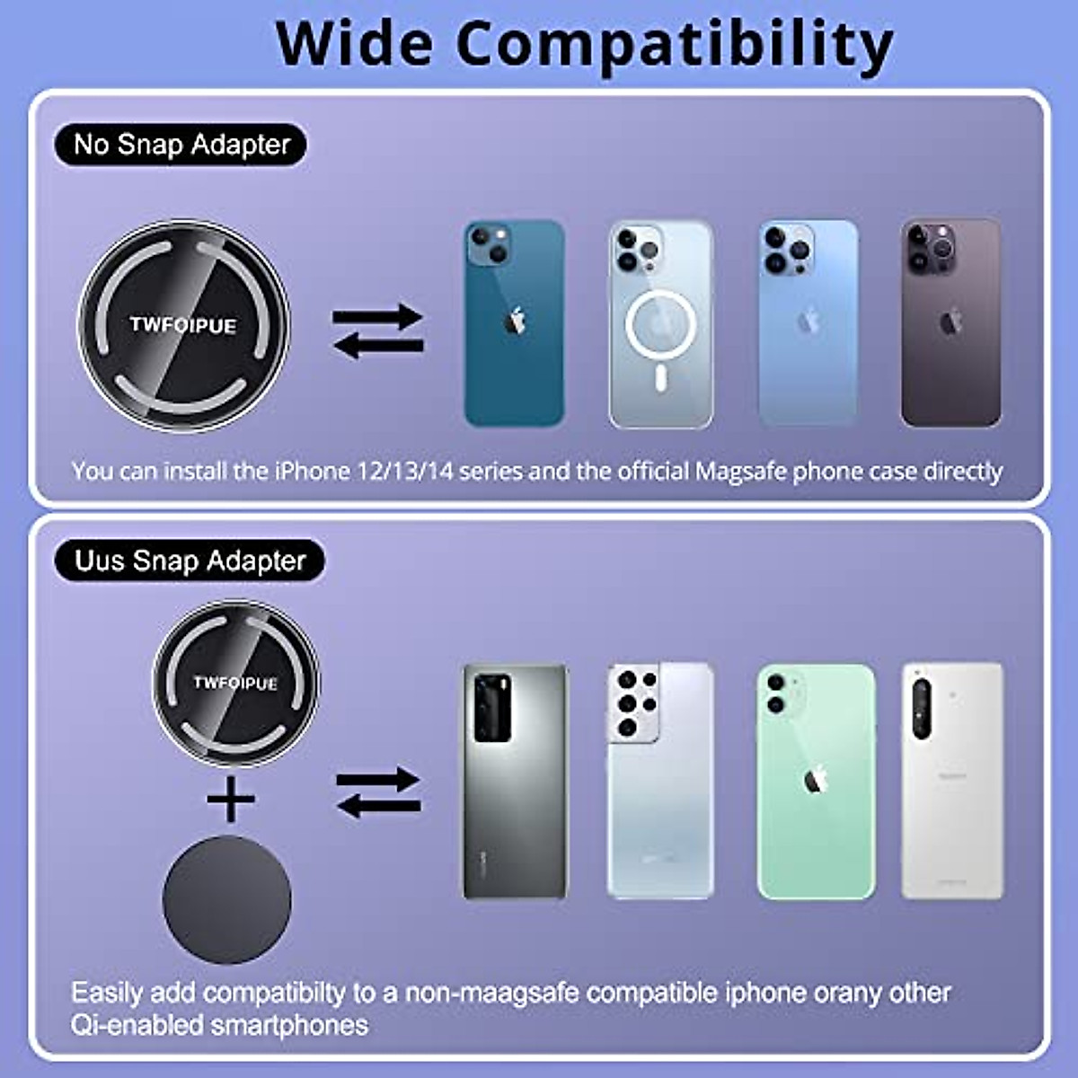 Magnetic Wireless Car Charger Mount Compatible with Magsafe iPhone14 /iPhone 13/ iPhone 12/12 Mini/12 Pro/12 Pro Max, 15W Fast Charging Air Vent Magnet Accessories Car Phone Holder