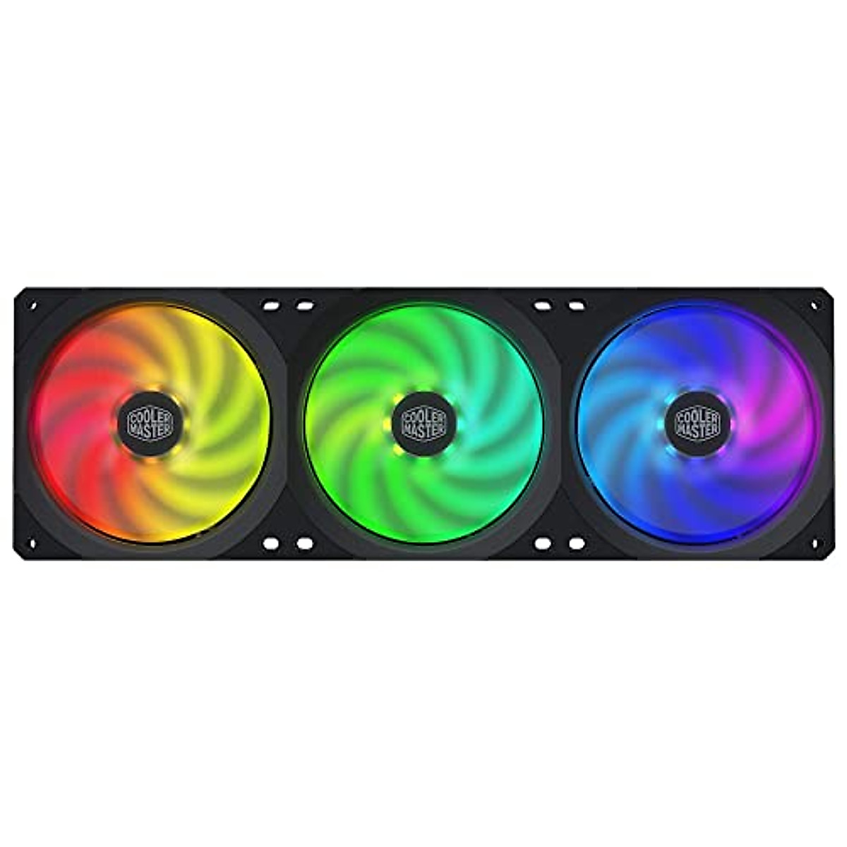 Cooler Master MasterFan SF360R ARGB 360mm All-In-One Square Frame Fan w/ 24 Independently-Controlled ARGB LEDS, Cable Management, PWM Control Fan for Computer Case and CPU Liquid Cooler