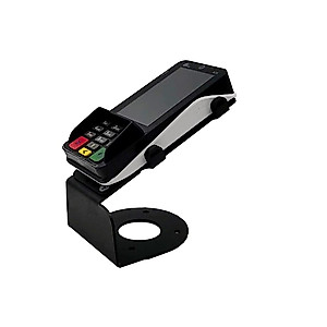 DCCSTANDS PAX A35 4" Fixed Stand Fixed and Angled Metal Terminal Stand, Screw-in or Adhesive, Black