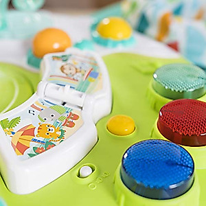 Bright Starts Around We Go 2-in-1 Walk-Around Baby Activity Center & Table, Tropic Cool, Ages 6 Months+