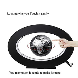 FUZADEL Magnetic Levitation Floating Globe Levitating Globes Floating Desk Levitation Floating World Globe Magnetic World Map LED Night Light Globe Magnetic Levitation Globe Lamp (Valentines Gift)