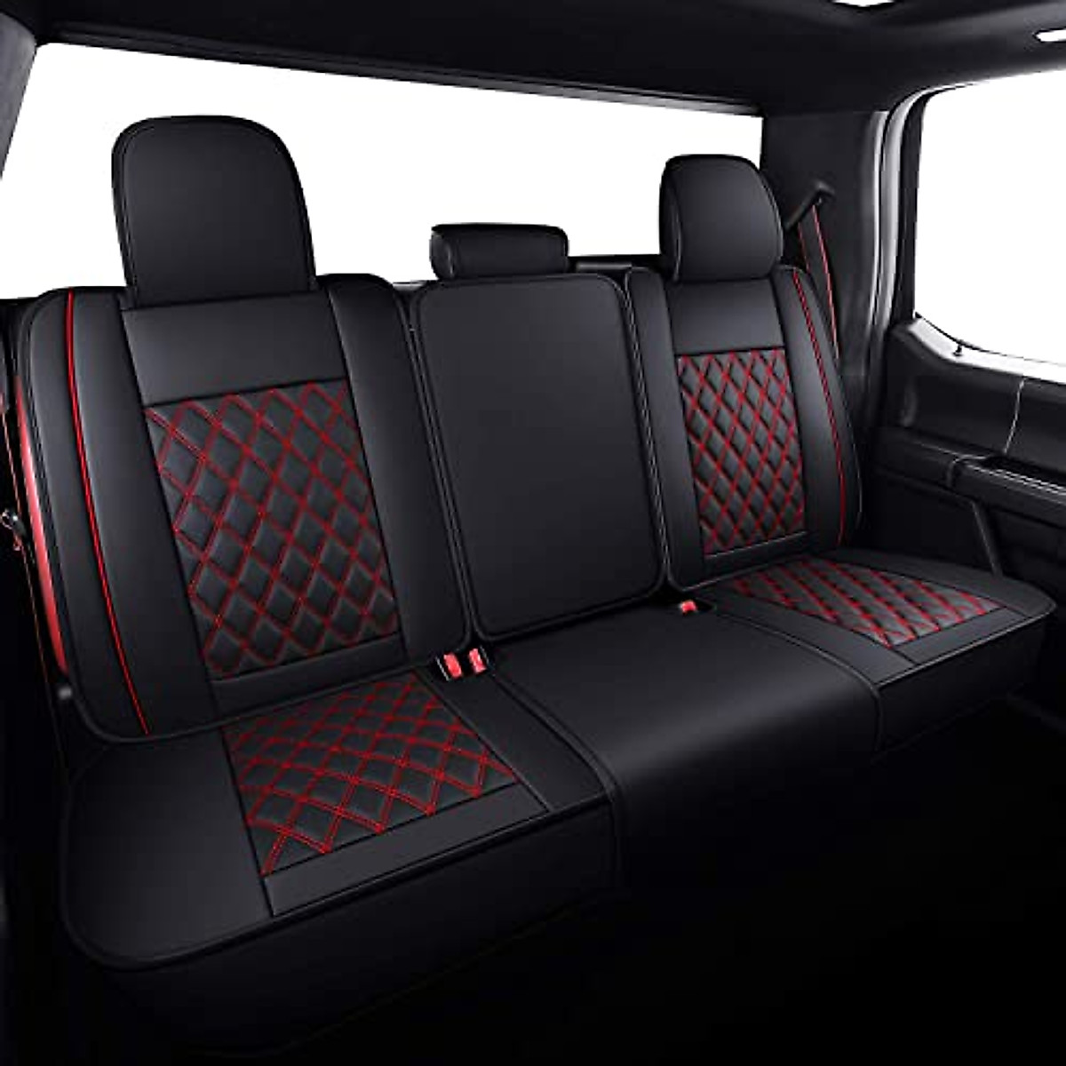 Aierxuan Car Seat Covers Full Set with Waterproof Leather Automotive Vehicle Cushion for Cars SUV Pick-up Truck Fit for 2009 to 2024 Ford F150 Carhartt and 2017 to 2024 F250 F350 F450