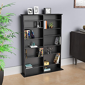 Prepac Double Width Wall Storage, Oak and Black