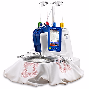 Brother Persona PRS100 Single Needle Embroidery Machine with 4-Spool Thread Stand and Free Arm Embroidery