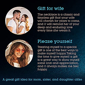 Diamond Necklaces for Women, Birthday Gifts for Mom Wife Girlfriend, 1 Carat Diamond Moissanite D Color (VVS1) Pendant Necklaces, Anniversary Jewelry Present for Wife, Sterling Silver, Diamond