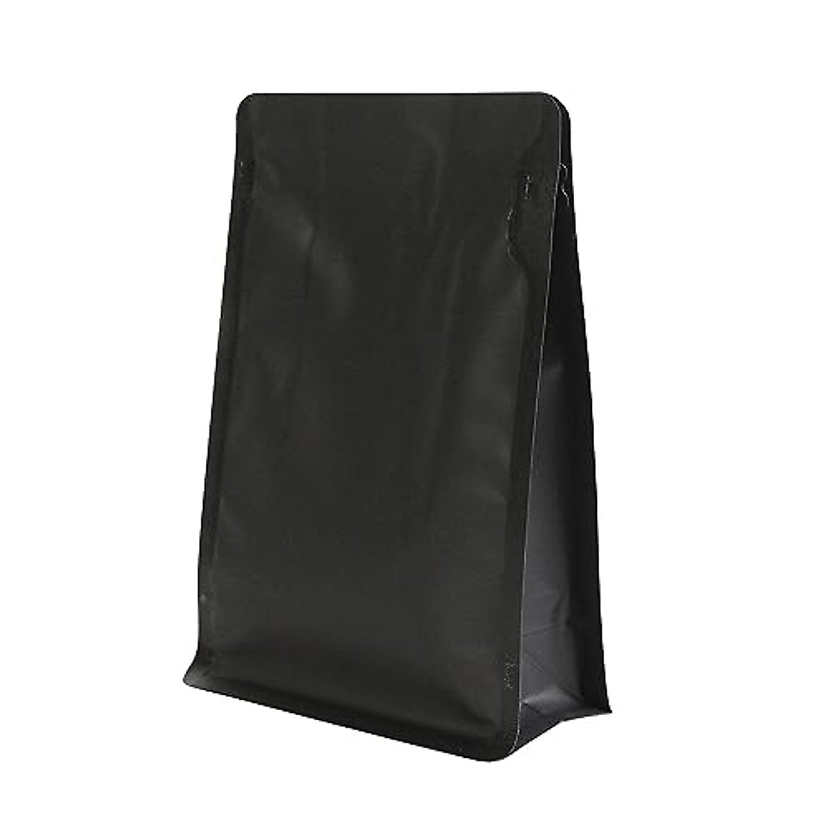 BAAGGNAA 60 Pack High Barrier Stand-Up Coffee Bean Bags with Vented Valve, Matte Metallic Ziplock, Heat-Sealable and Resealable Solid Color Pouches for Food Storage (5.3 * 10.4 inch,1 lb,Black)