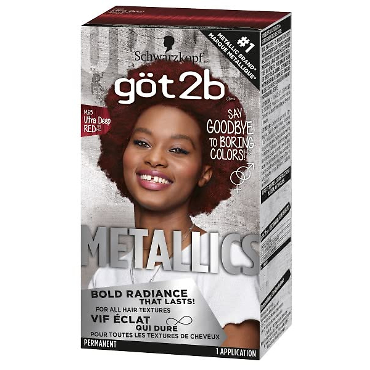 Got2b Metallics Permanent Hair Color, Deep Red