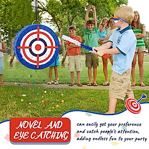 Deekin 3 Pcs Cute Piñata Set Include Piñata with Stick Eye Mask Large Piñata Money Piñata for Kids Music Science School Sports Bridal Shower Birthday Party Decorations Supplies(Dart)