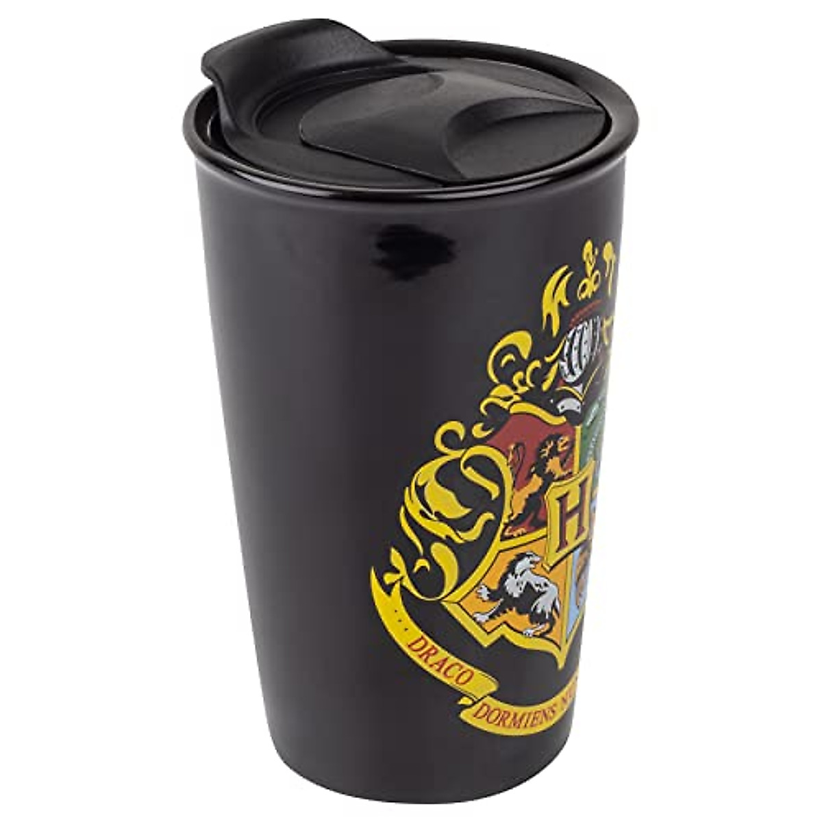 Seven20 Harry Potter Hogwarts Travel Coffee Mug, 14oz - Ceramic Tumbler with Hogwarts Crest Design - Officially Licensed - Great Gift for Teens & Adults