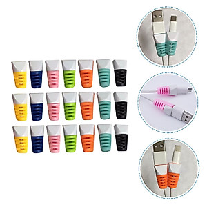 UKCOCO 250 Pcs Data Cable Protective Sleeve Battery Charger Mobile Charger Cable Charger Cord Management Laptop Charger Cord Sleeve Dsl Charging Cable Covers Anti-break PVC
