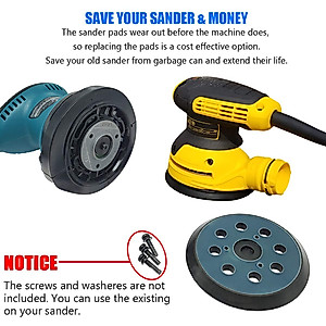 5-Inch Sander Backing Replacement Pad for D26451,D26453,DW421 DW423,Compatible with DeWalt Orbital Palm Sander DW4388