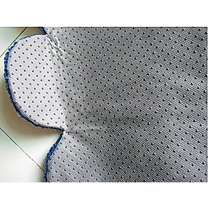 Judy Dre am Blue FFlowers Shape Area Rugs Hand Woven Round Sunflowers Runner Rug for Bedroom,Living Room,Kitchen,Bathroom,Bedside Floor Mat Non-Slip Floral Farmhouse Absorbent Doormat 25.6" X 25.6"