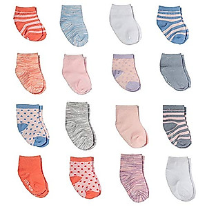 Little Me Baby Girl Socks, 16 Pairs, Multi, 0-24 Months