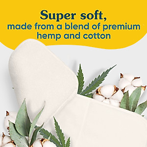 Charlie Banana Baby Super Absorbent Hemp Reusable and Washable Diaper Insert, One Size, 3-Pack, Small