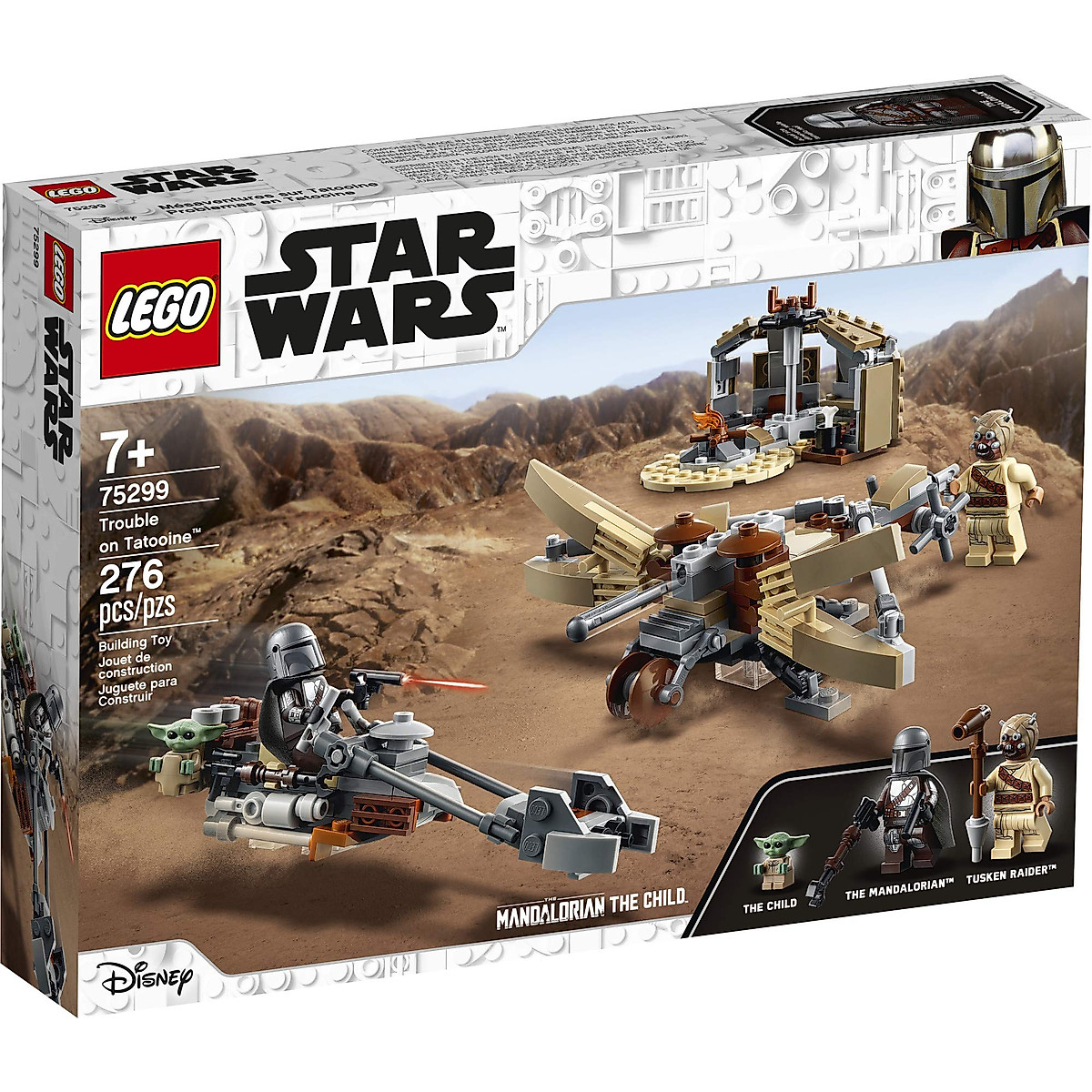 LEGO Star Wars: The Mandalorian Trouble on Tatooine 75299 Awesome Toy Building Kit for Kids Featuring The Child, New 2021 (277 Pieces)