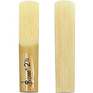OriGlam 10pcs Alto Sax Saxophone Reeds 2.5 Reed, Alto bE Saxophone Reeds Lade Bamboo 2-1/2 Reed Strength 2.5 for Clarinet, Soprano or Alto Sax