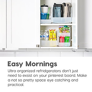 IRIS USA Inc. 11" x 6" x 5" Medium Plastic Stackable Open Front Organizer bin Caddy Basket for Refrigerator Freezer Kitchen Pantry Cabinet Workshop Garage Classroom Office Crafts Supplies 4 Pack Clear