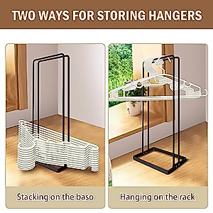 TXINBT 2 Pack Hanger Organizer,Clothes Hanger Stacker for Closet Laundry Room，Can accommodate 110 Wire Hangers，Hanger Storage That fits Hangers