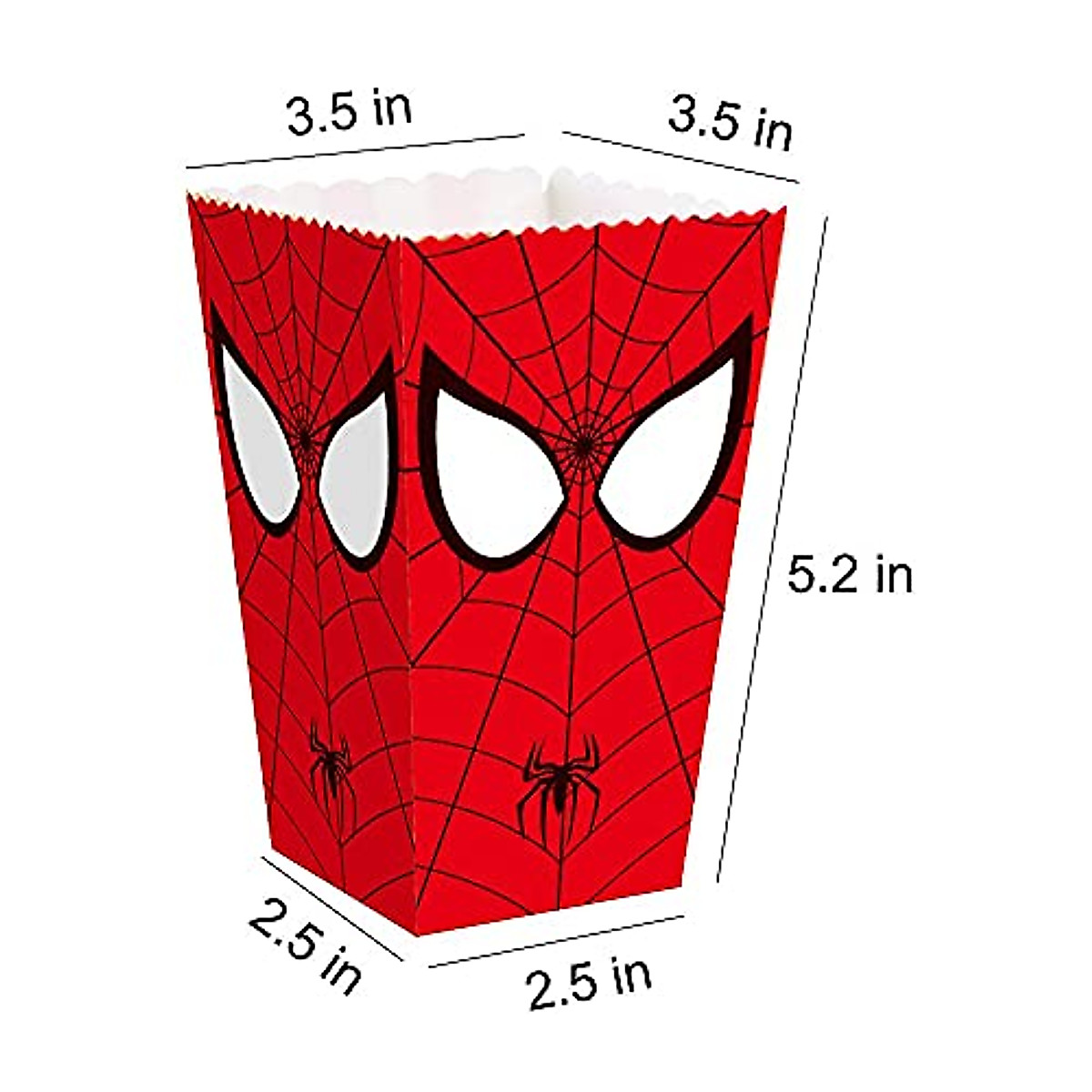 HYOUNINGF 20PCS Spider Popcorn Boxes - Spider Party Favor Boxes Goodie Boxes for Spider Party Supplies