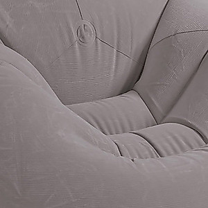 Intex Inflatable Contoured Corduroy Beanless Bag Lounge Chair, Gray (2 Pack)