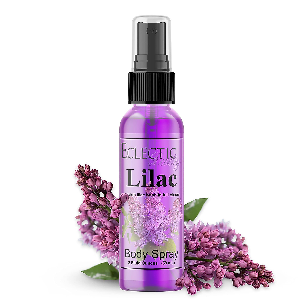 Lilac Body Spray for Women, 2 Oz Mist with Long-Lasting Fragrance, Light, Floral Scent for Spring & Summer, Sweet, Fresh & Powdery Perfume, Refreshing Aroma with Woodsy Tone For Daily Use