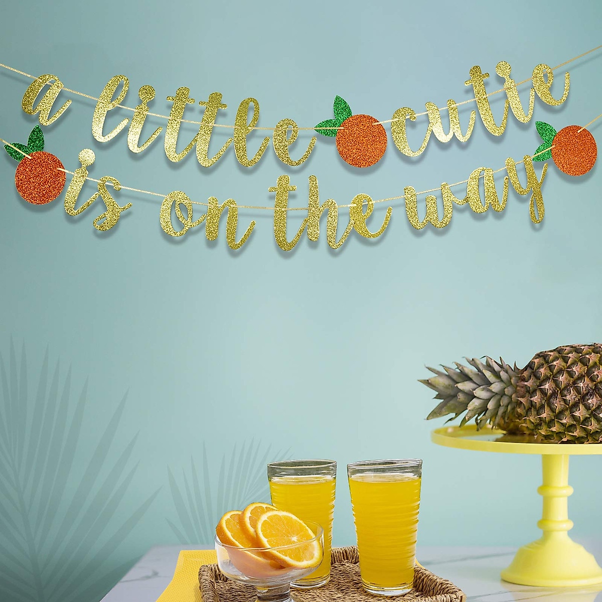 A Little Cutie Is On The Way Banner, Citrus Banner, Orange Theme Birthday, Cutie Baby Shower, Little Cutie Birthday Party Decor