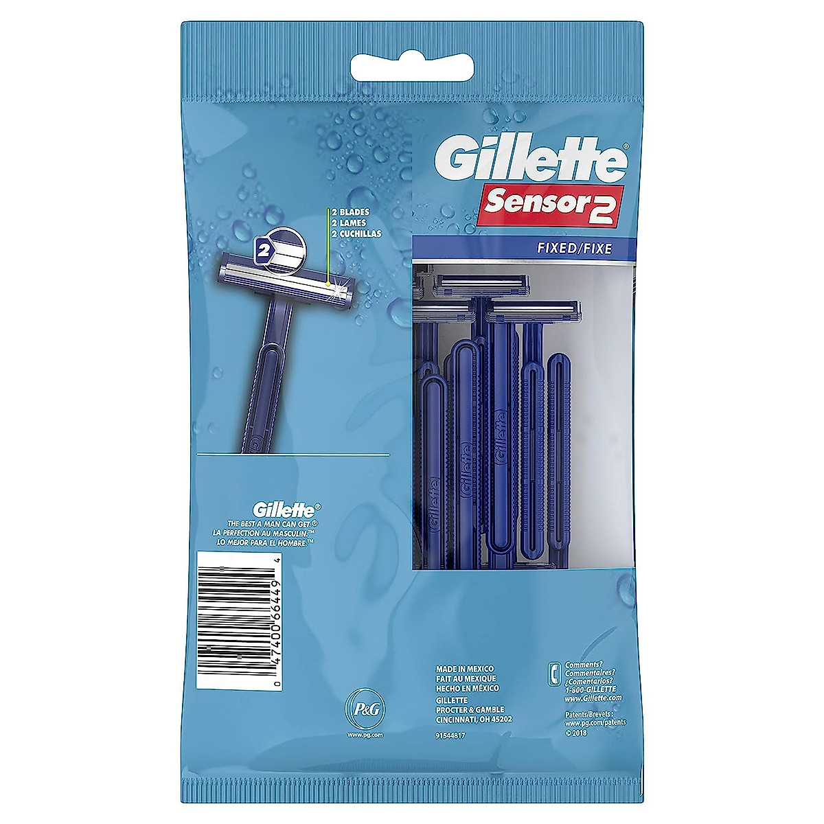 Gillette Sensor2 Disposable Razors, 12 Count