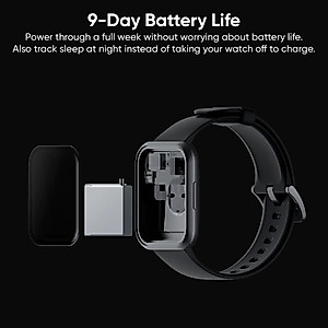 WYZE Smart Watch, Aluminum Smartwatch for Android Phones and iOS Phones IP68 Waterproof Fitness Tracker with Heart Rate/Blood Oxygen/Sleep/Menstrual Monitor Digital Watch (Watch 47MM)